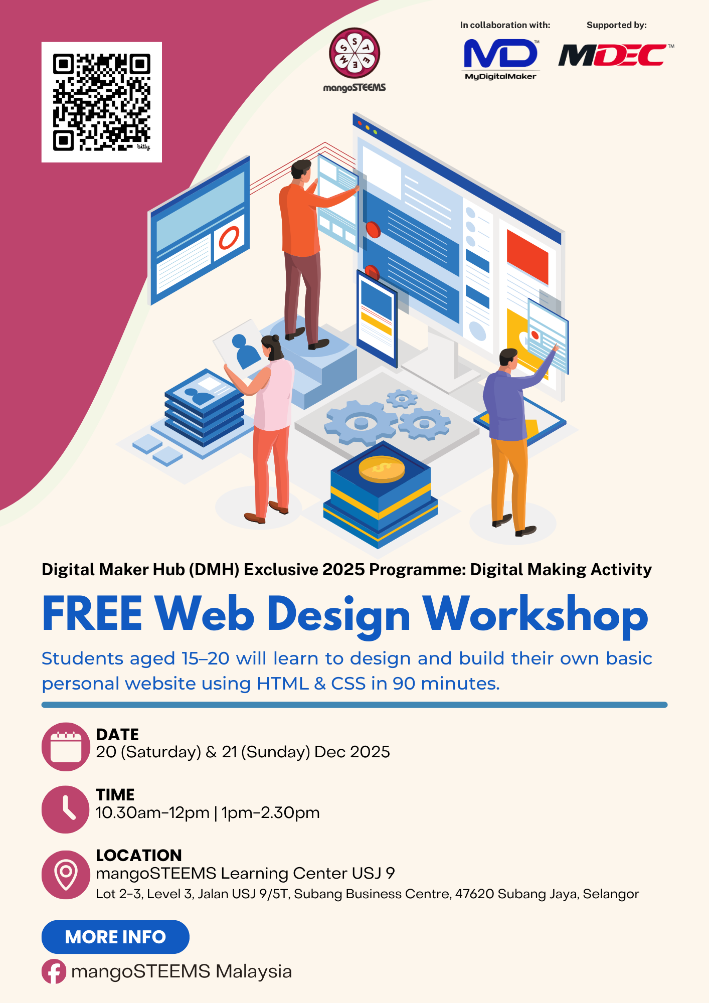 Free Web Design Workshop for Teens – 20 & 21 December 2025 ...